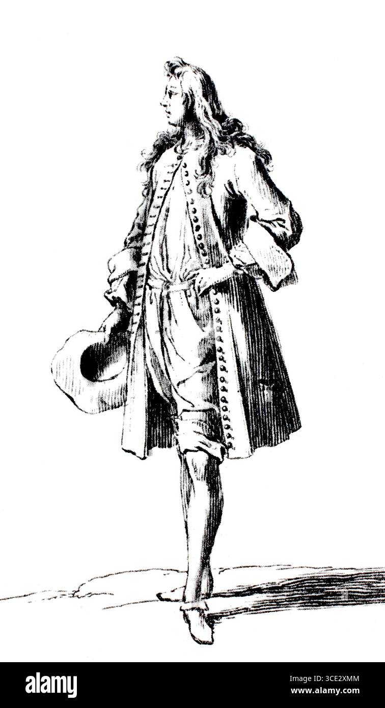 Bourgeois costumes in Paris at the end of the 17th century, 1699 ...