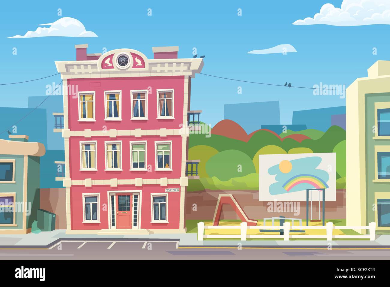 Colorful playground Stock Vector Images - Alamy