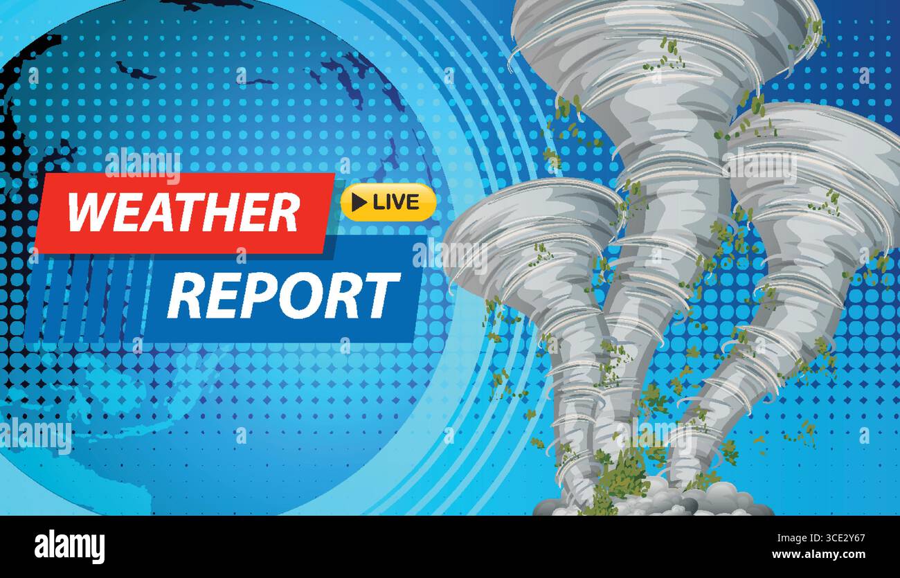Severe weather map Stock Vector Images - Alamy
