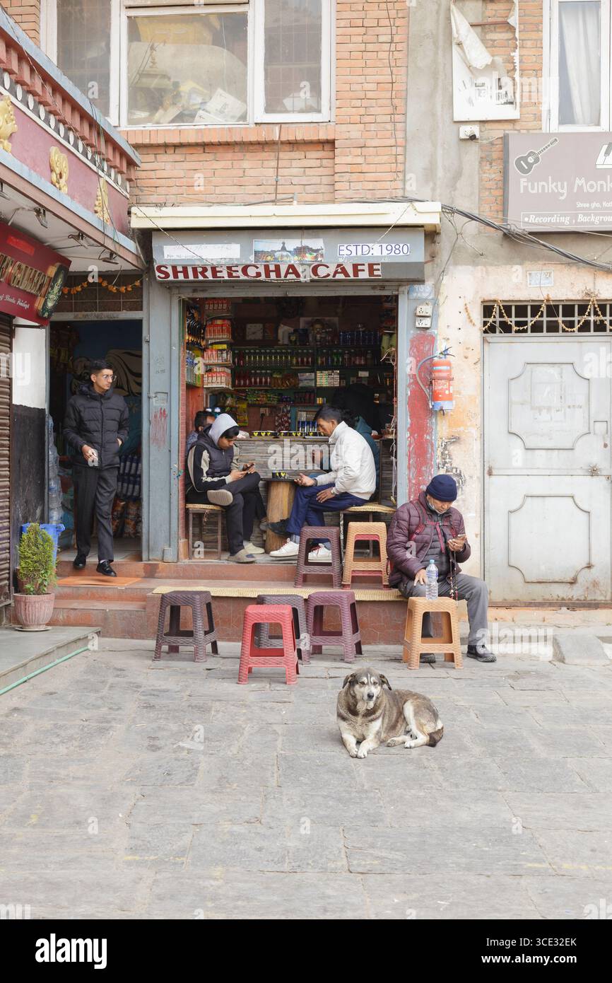 Small cafe, Kathmandu, Nepal Stock Photo - Alamy