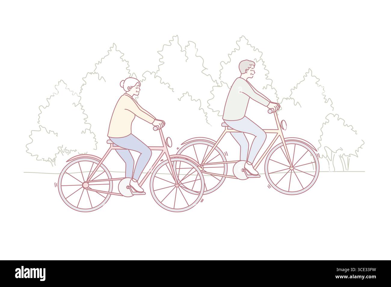 Happy active lifestyle of old people concept. Mature elderly couple man ...