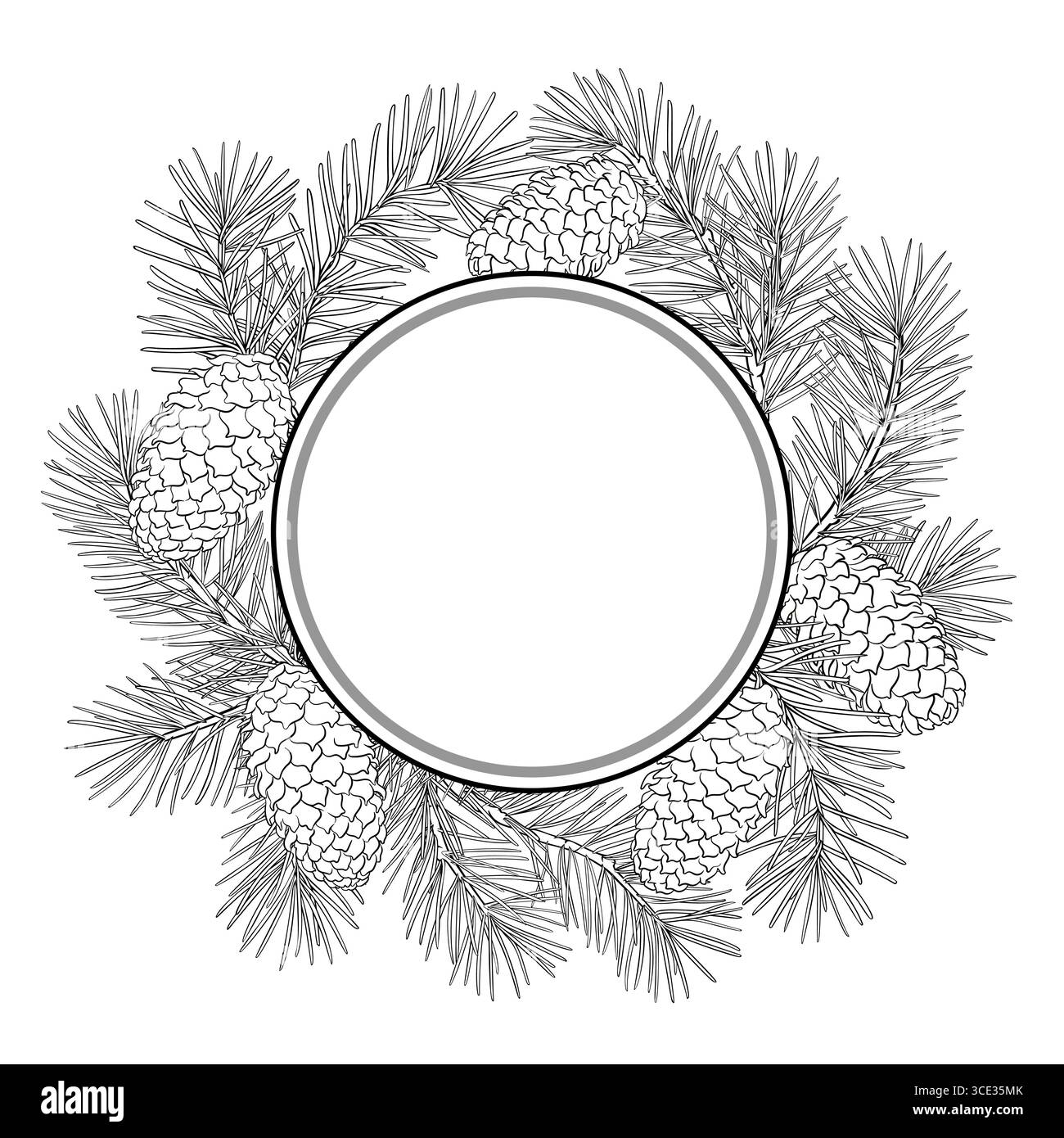 Pine tree needles background Stock Vector Images - Alamy