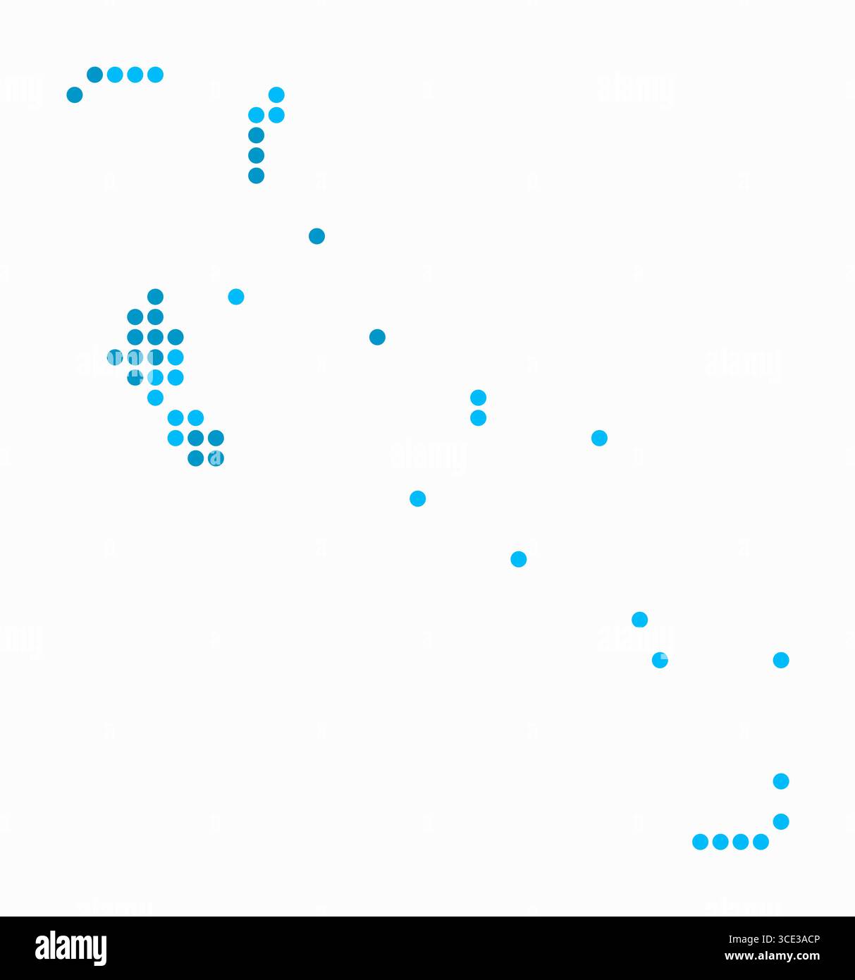 Bahamas dotted map. Digital style map of the country on white ...