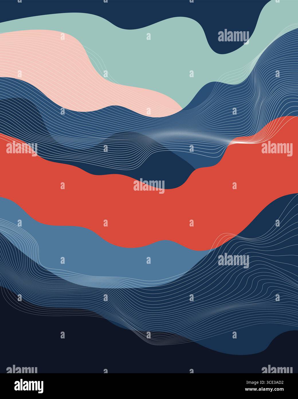 colorful abstract background with navy red blue pink fluid shapes ...
