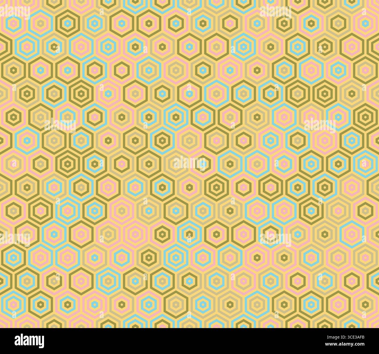 Seamless Hexagon Pattern. Stacked hexagon bold mosaic cell. Hexagon ...