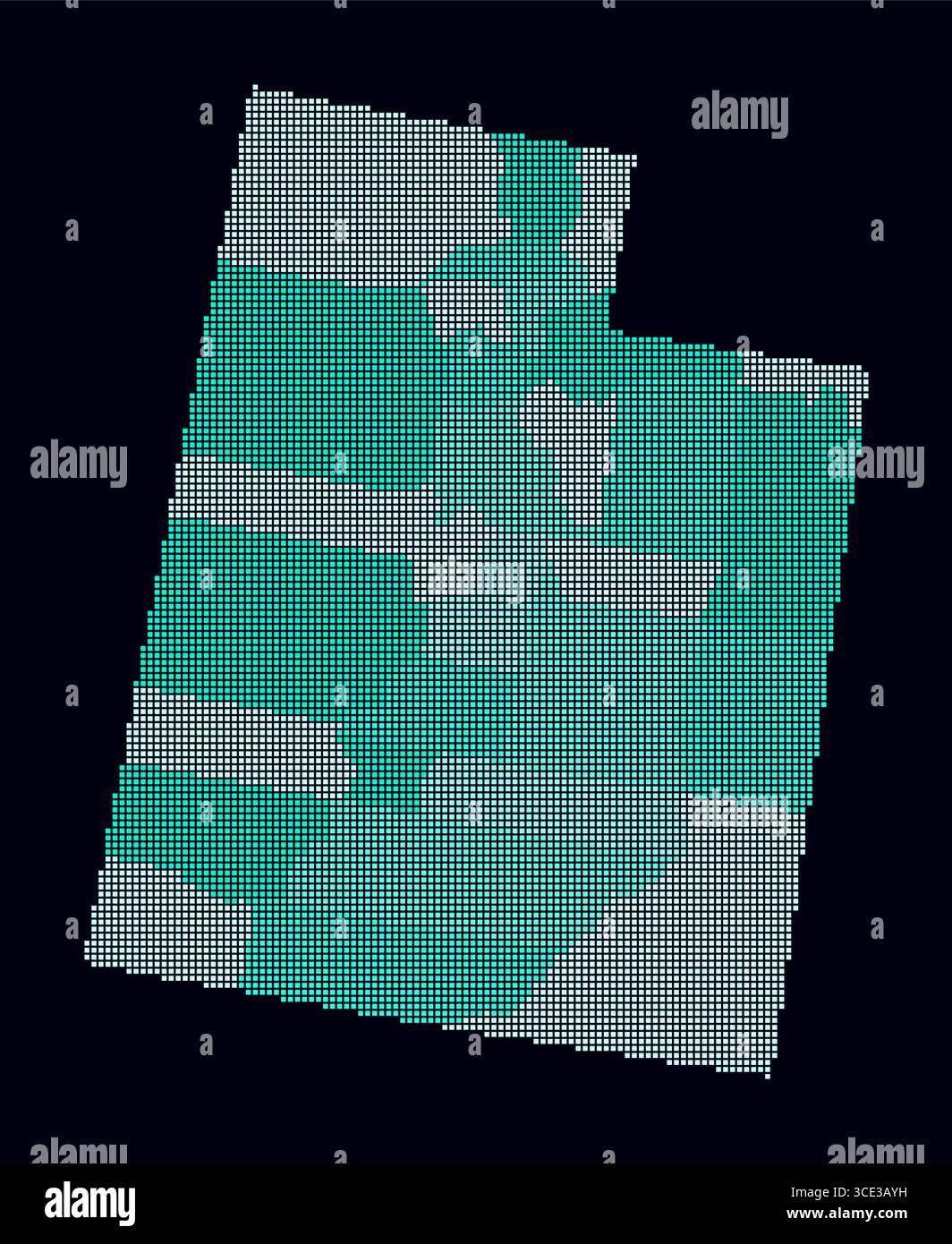 Utah dotted map. Digital style map of the state on dark background ...