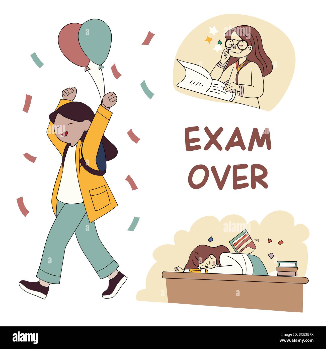 Exam success motivation Stock Vector Images - Alamy