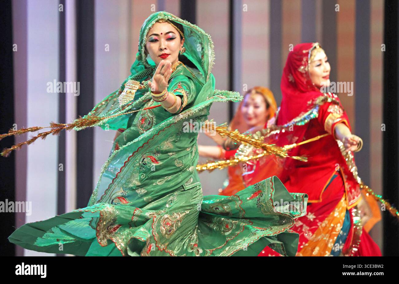 Dance performances are seen at the India National Day of the Osaka ...