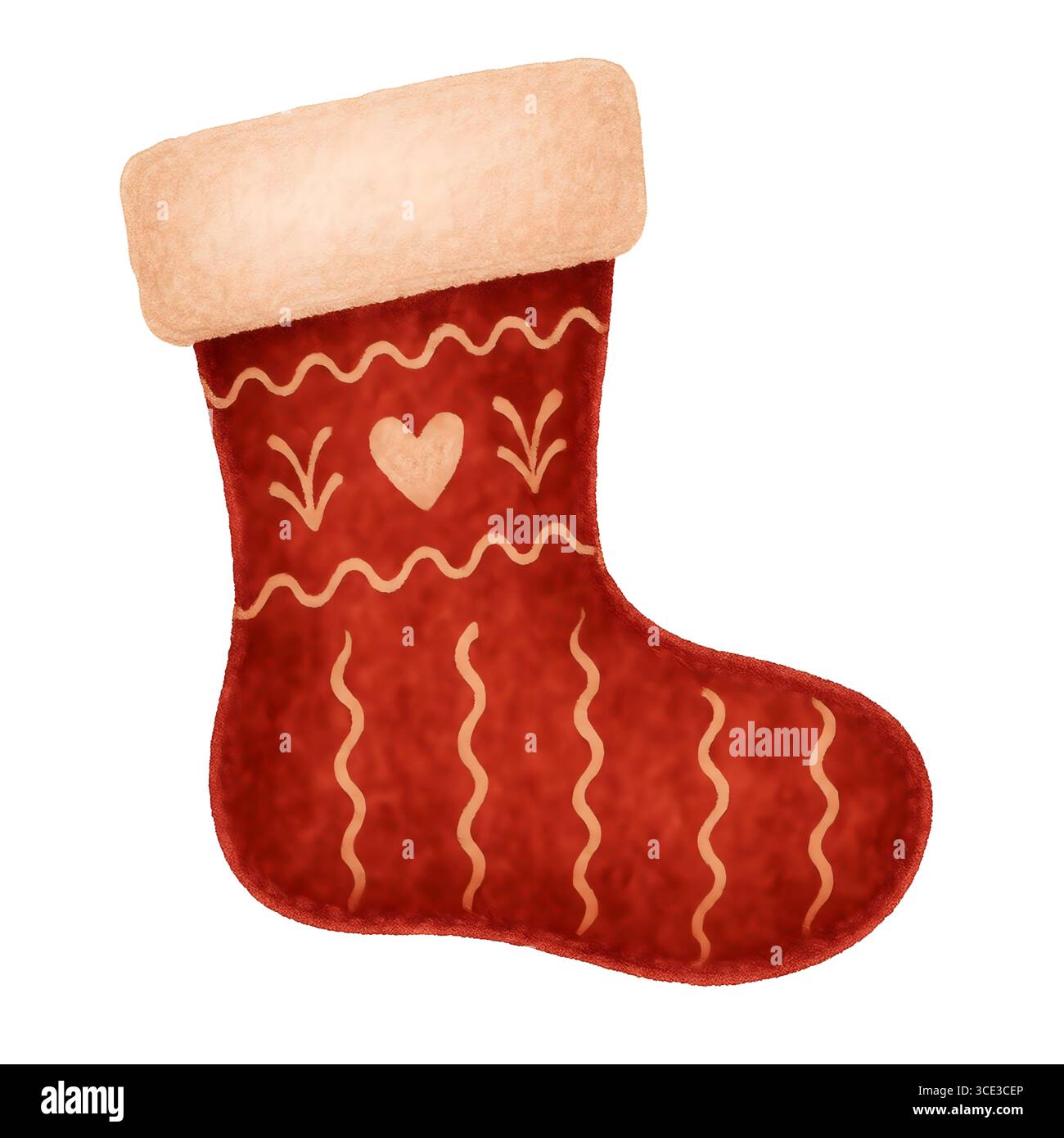 Cute Christmas Boot Illustration, Festive Holiday Stocking Clipart ...