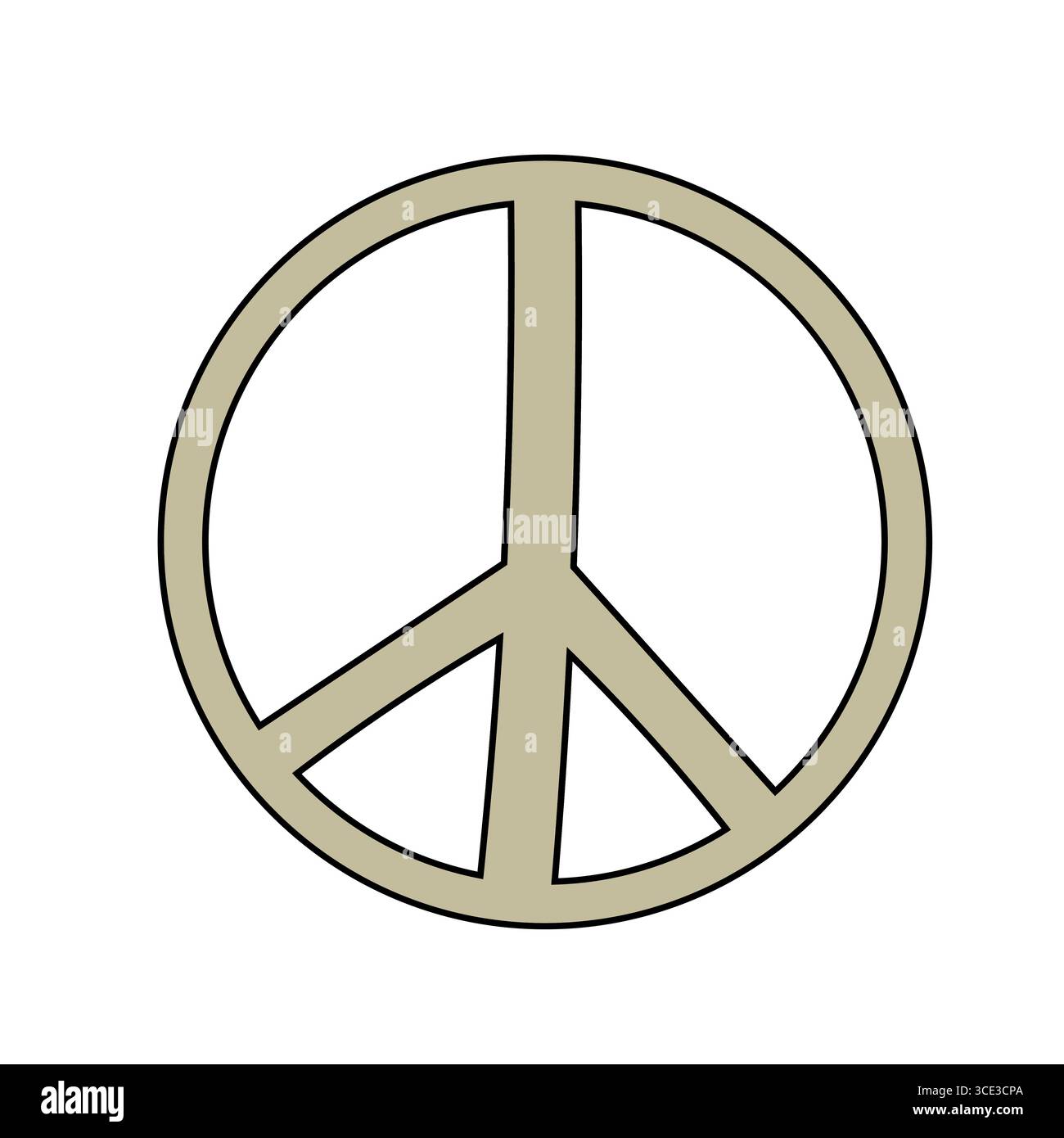 Hippie Peace Sign Groovy flat vector illustration. Retro 70s 60s ...