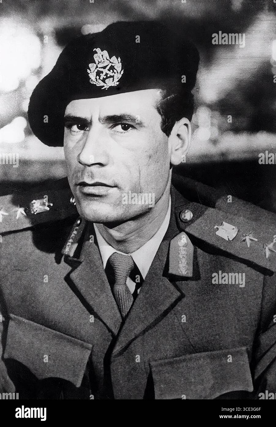 Photograph of Muammar Gaddafi in 1972 published by the Libyan magazine ...