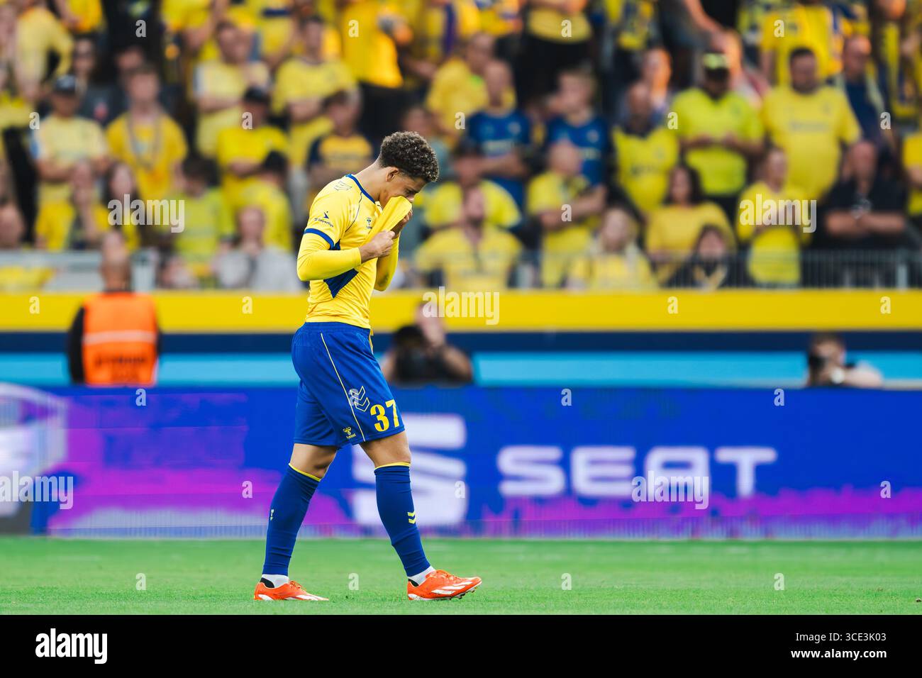 Broendby, Denmark. 14th, August 2025. Clement Bischoff (37) of Broendby ...