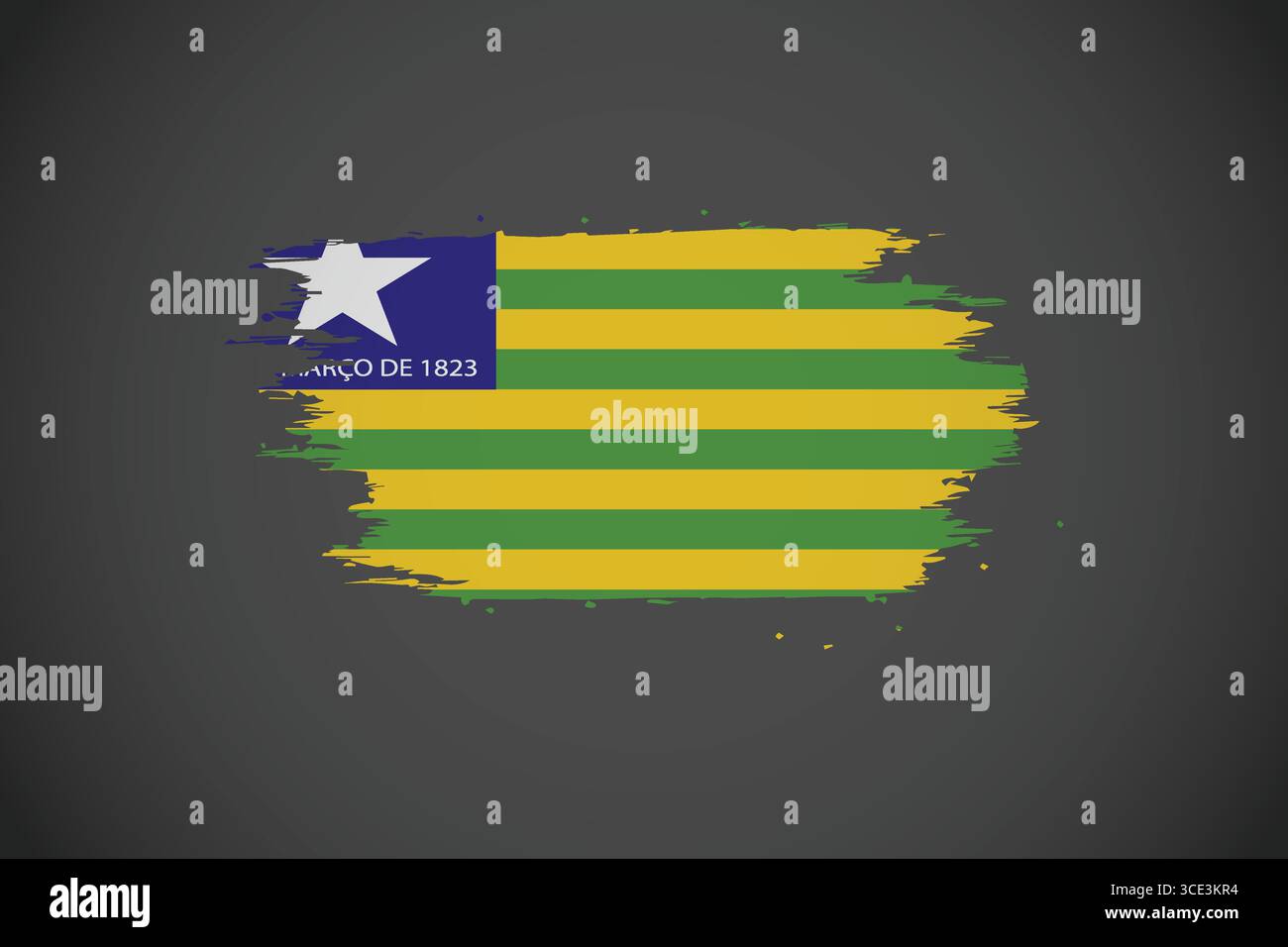 Paul States Flags of Brazil with Artistic Brushstroke Effect Stock ...