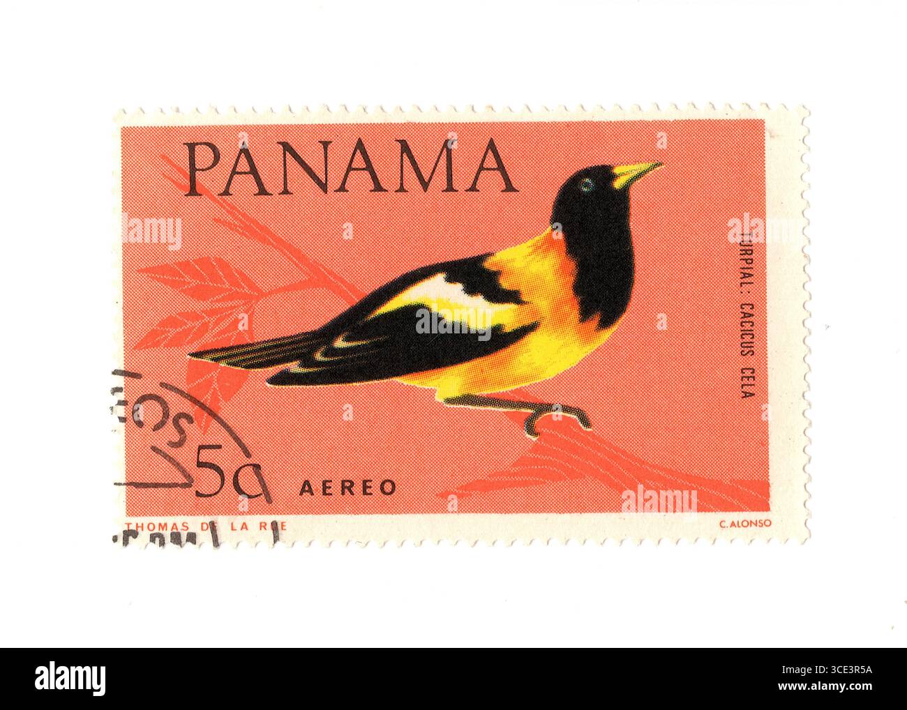A vintage postage stamp from Panama Isolated on a white background ...
