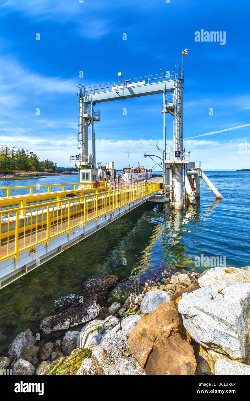 BC Ferries car approach ramp at Gravelly Bay, Denman Island, British ...