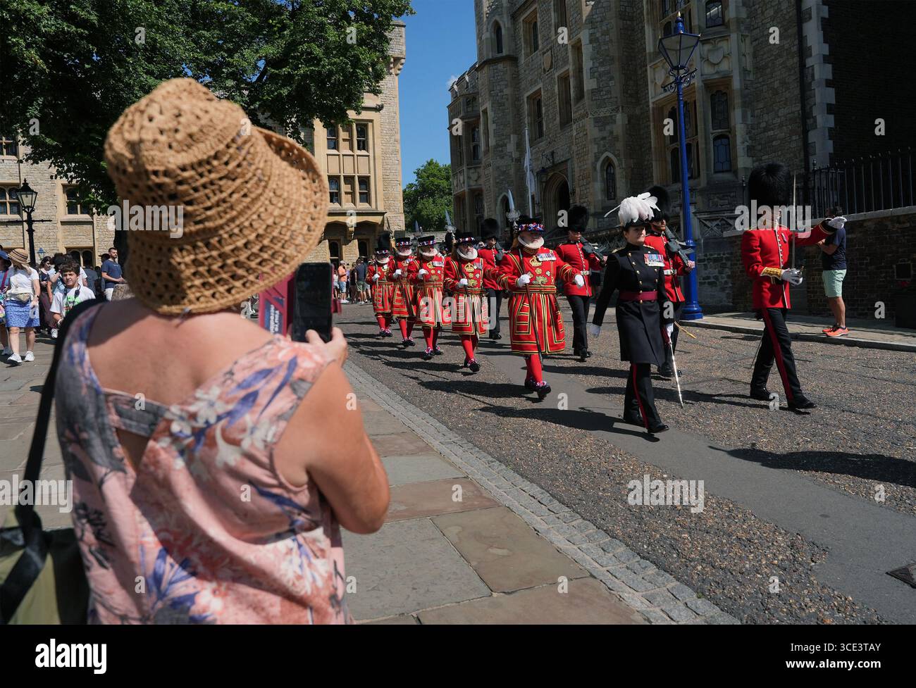 Yeoman Warders and guards take part in a ceremony at the Tower of ...