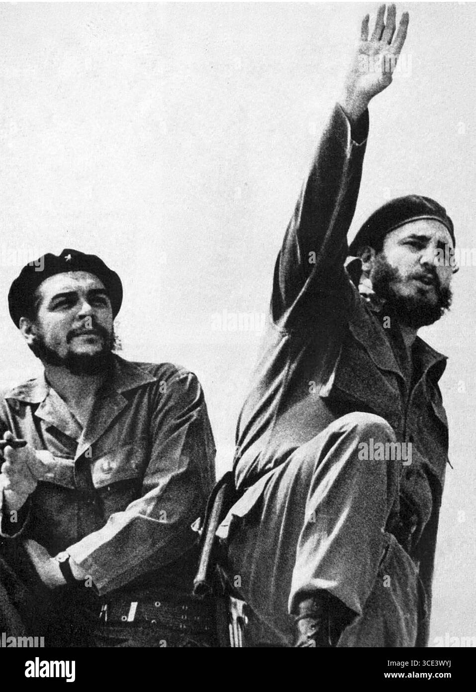 FIDEL CASTRO (at right) and Che Guevara. leaders of the Cuban ...