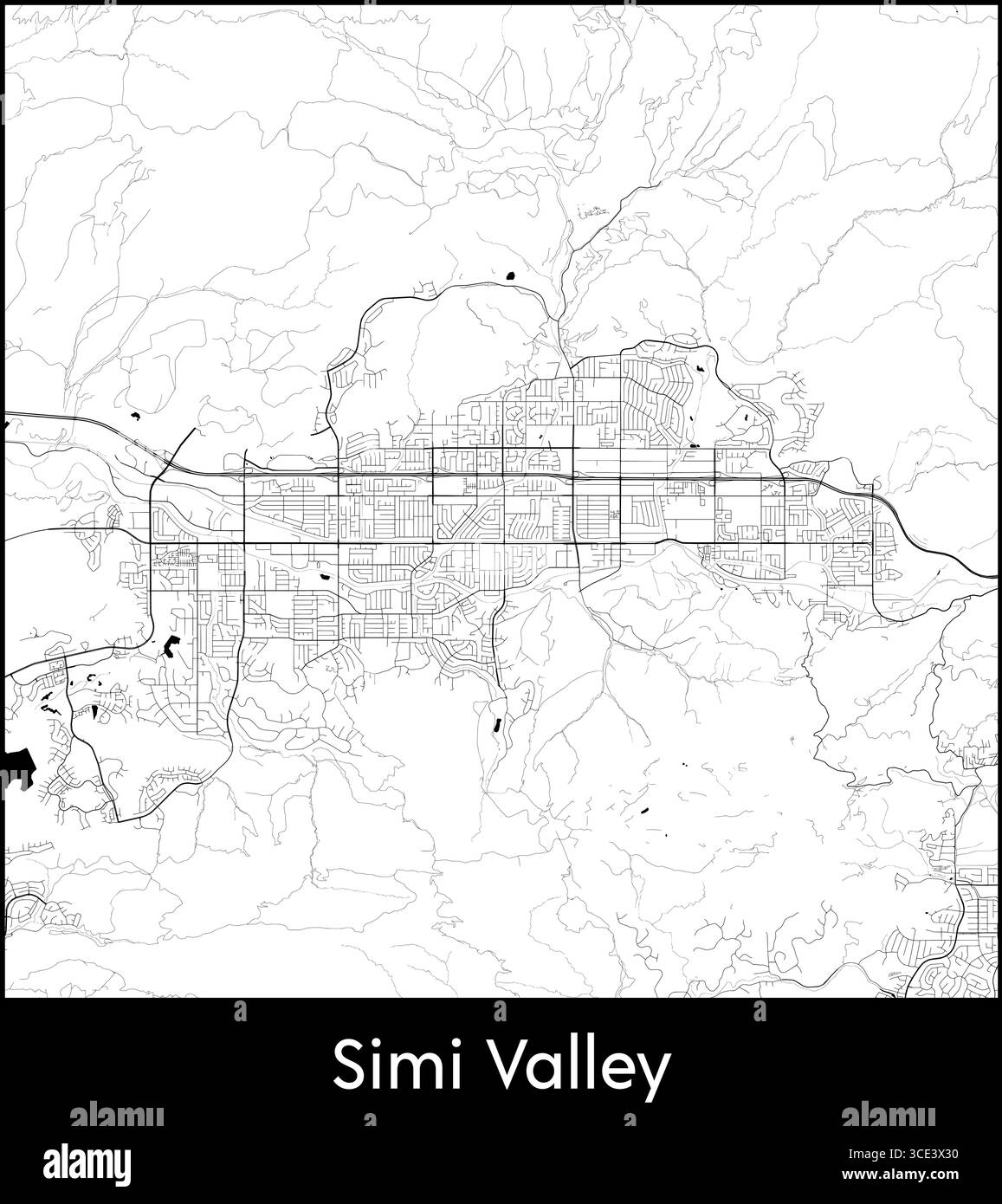Map of simi valley Stock Vector Images - Alamy