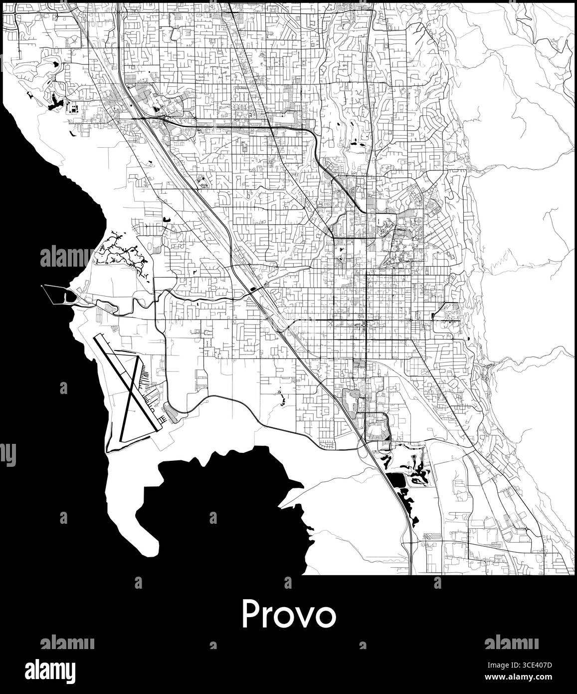 Map of provo Black and White Stock Photos & Images - Alamy