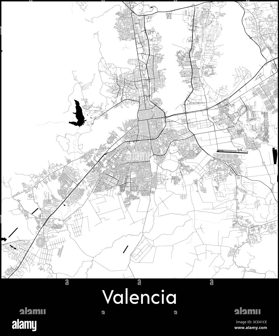 Valencia outline map hi-res stock photography and images - Alamy