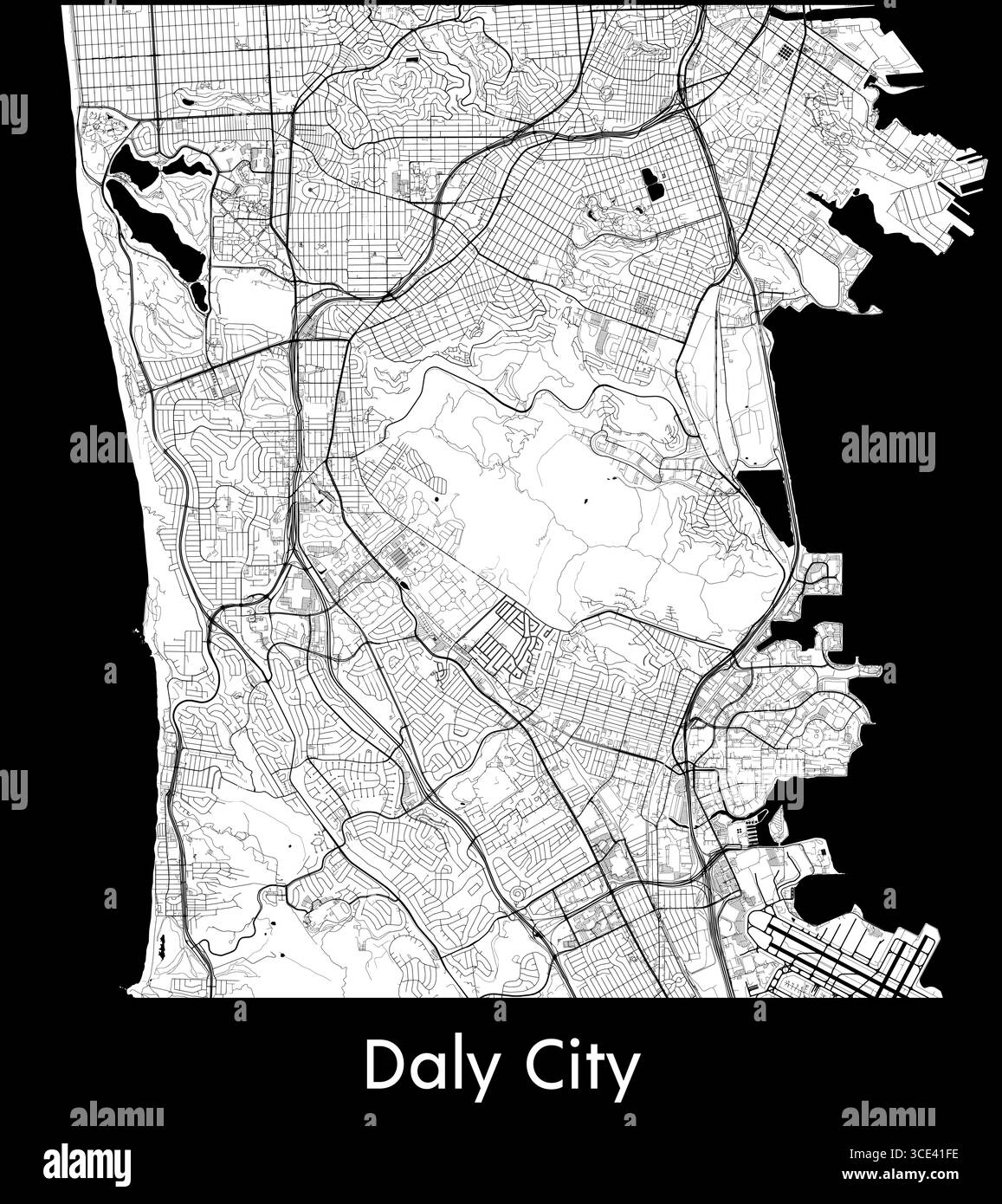 Daly city street map Stock Vector Images - Alamy