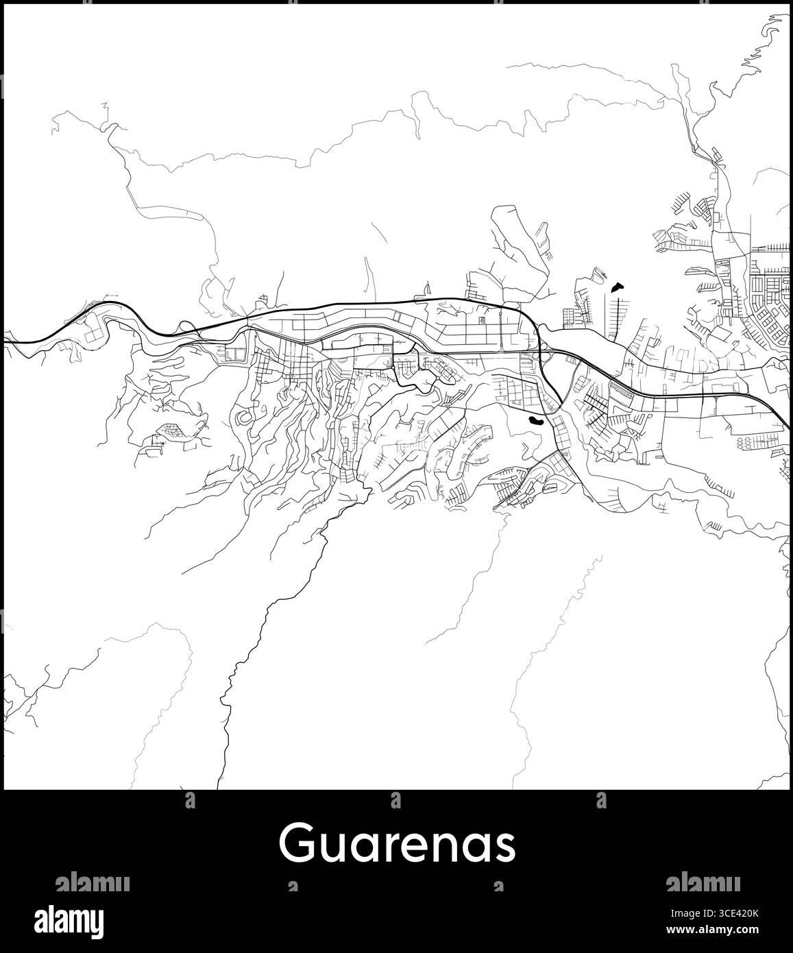 Guarenas city map venezuela hi-res stock photography and images - Alamy
