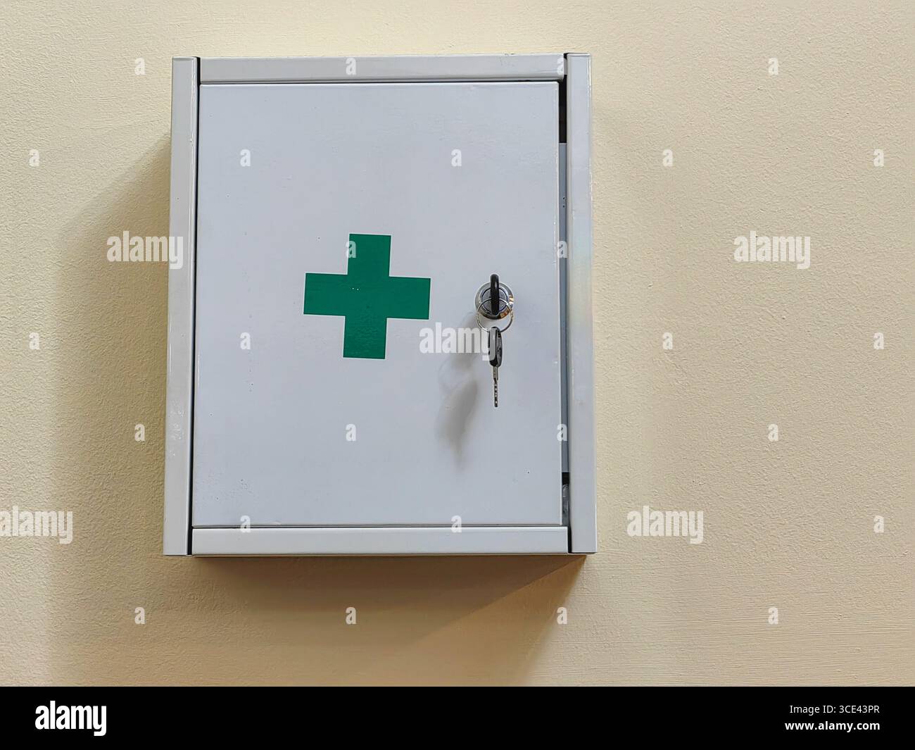 Emergency Safety Box – Green Cross and Key Stock Photo - Alamy