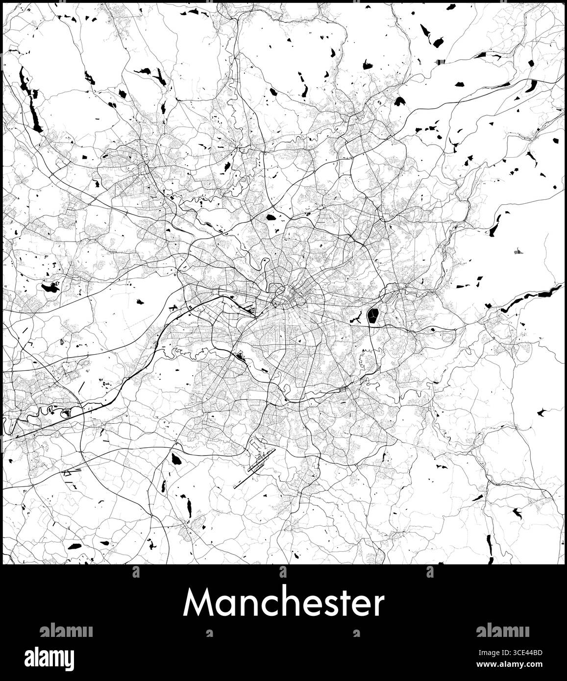 Manchester map hi-res stock photography and images - Alamy