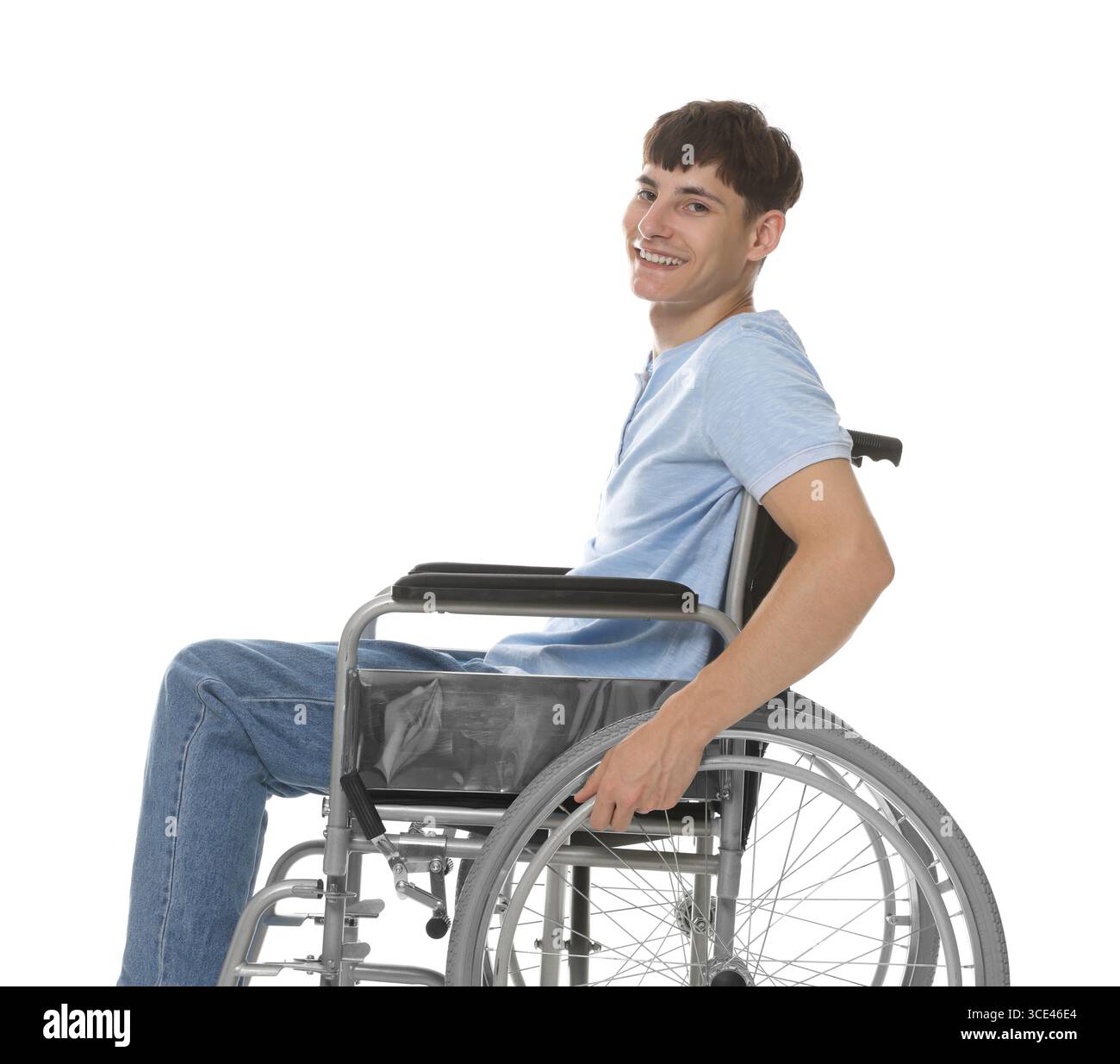 Young man physical disability in Cut Out Stock Images & Pictures - Alamy