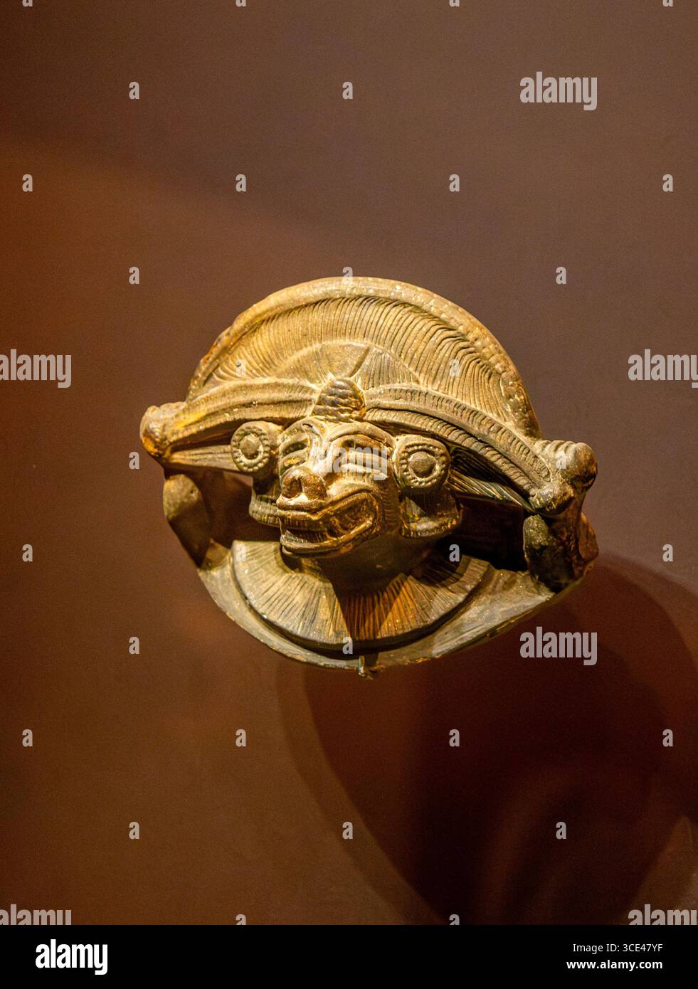 Intricate golden sculpture from Tairona culture showcased in the Gold ...