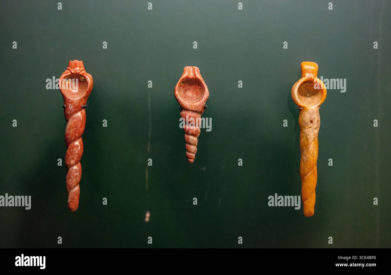 Authentic artifacts displayed at the Tairona Gold Museum in Santa Marta ...