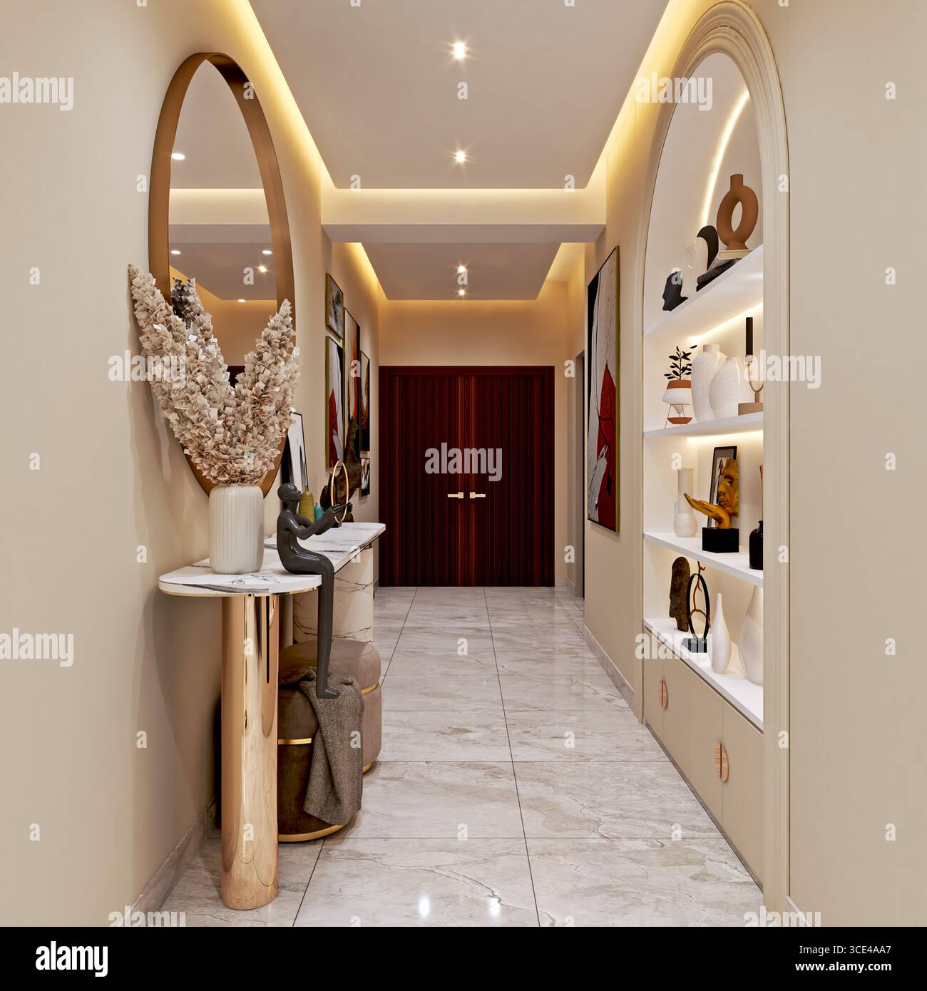 Modern Interior design, corridor , Entry , Foyer design Stock Photo - Alamy