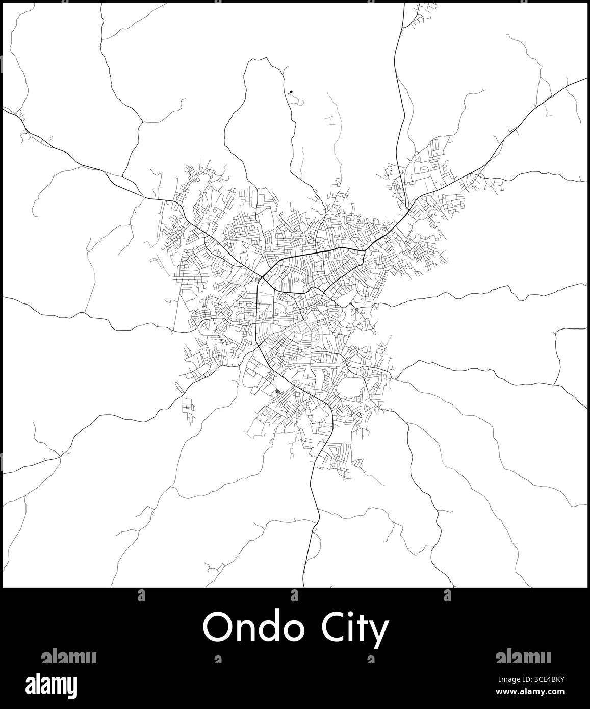 Ondo vector outline map Black and White Stock Photos & Images - Alamy