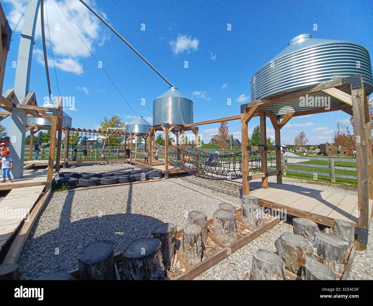 Wooden obstacle course hi-res stock photography and images - Alamy