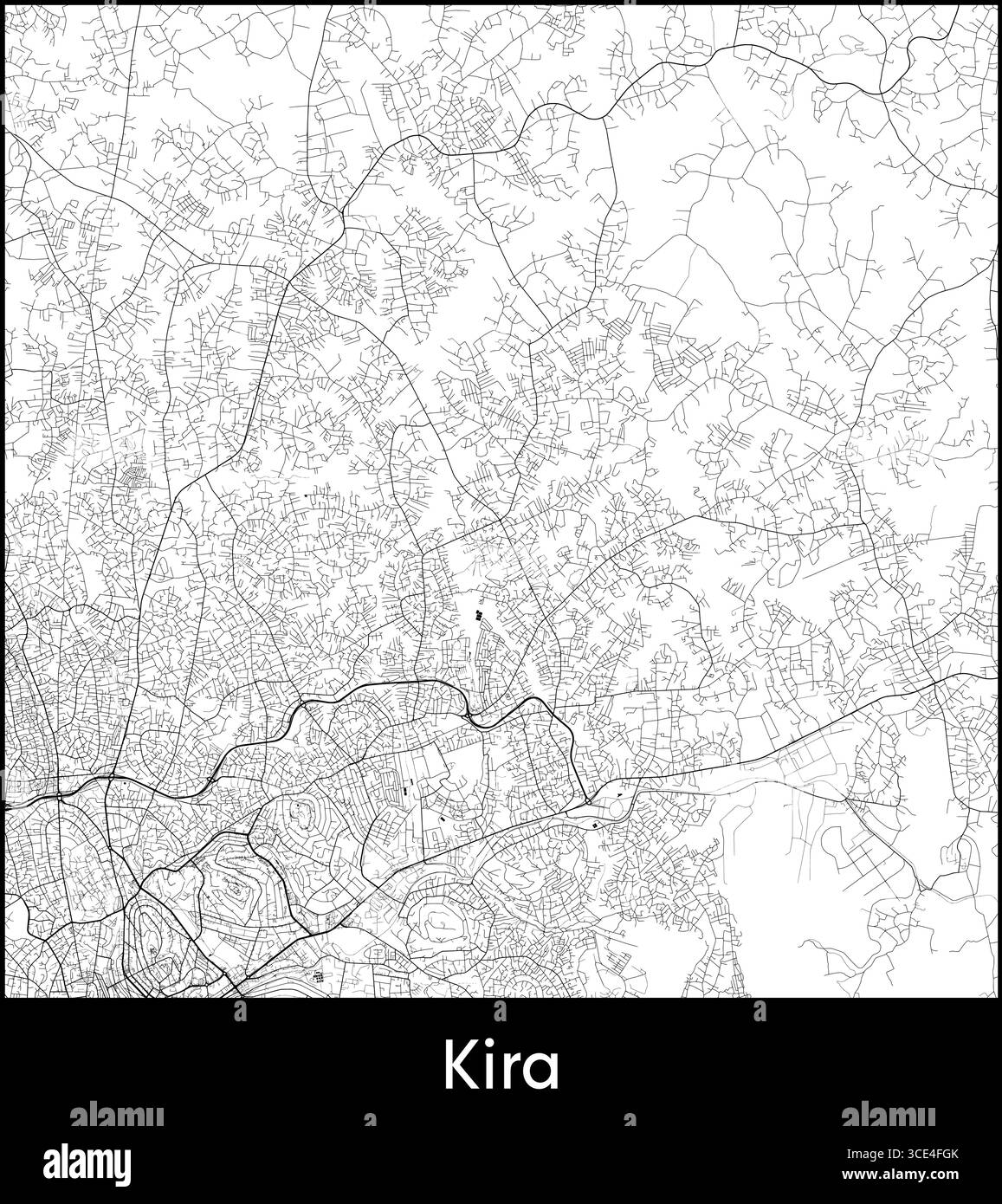 Kira city map hi-res stock photography and images - Alamy