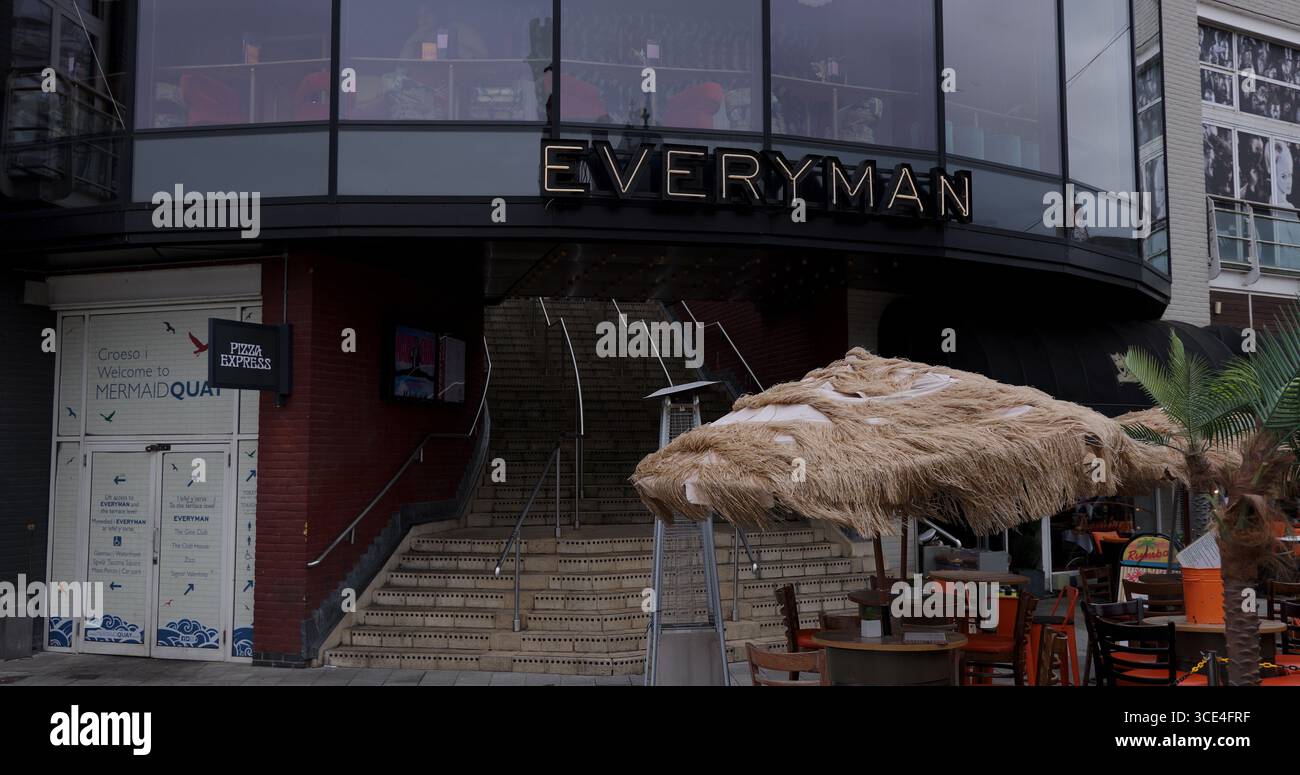 CARDIFF, UK - AUGUST 8, 2025 - View of the Everyman Cinema in Cardiff ...