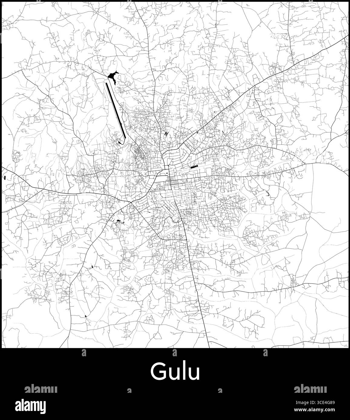 Gulu city map hi-res stock photography and images - Alamy
