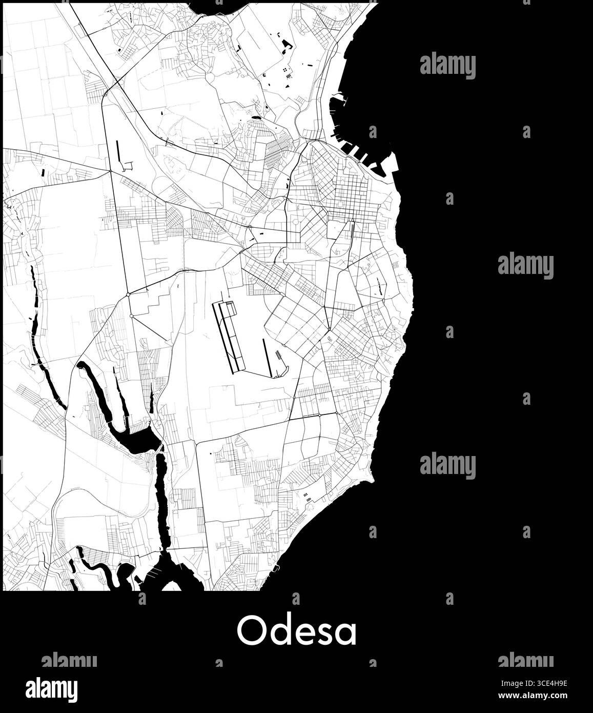 Odesa vector map hi-res stock photography and images - Alamy