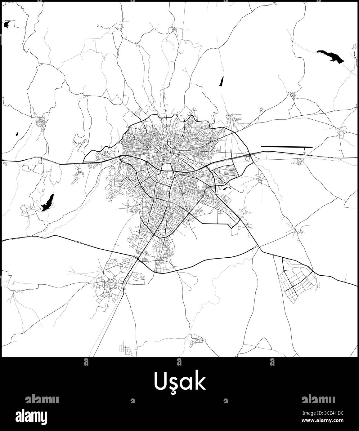 Usak street map hi-res stock photography and images - Alamy