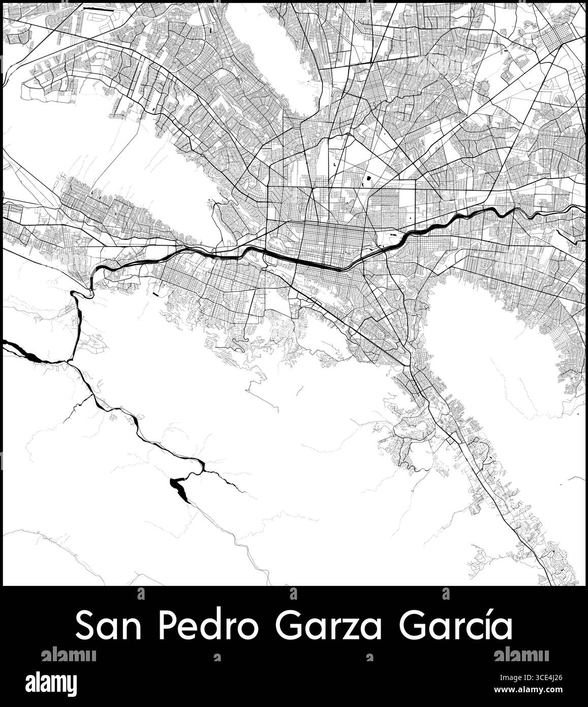 Vector map of garza vector vectors hi-res stock photography and images ...