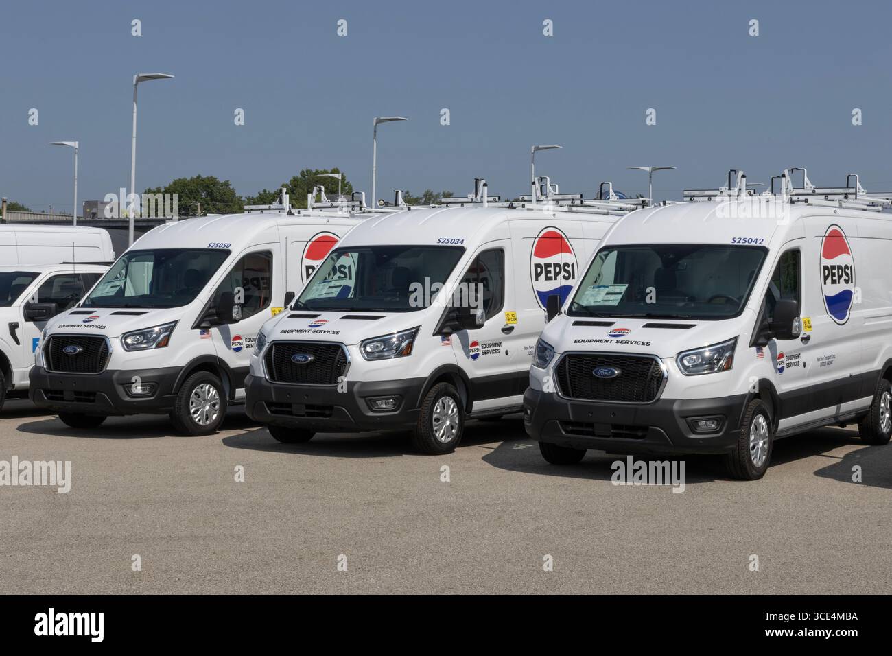 Indianapolis - August 14, 2025: Ford Transit 250 RWD Cargo Van in Pepsi ...