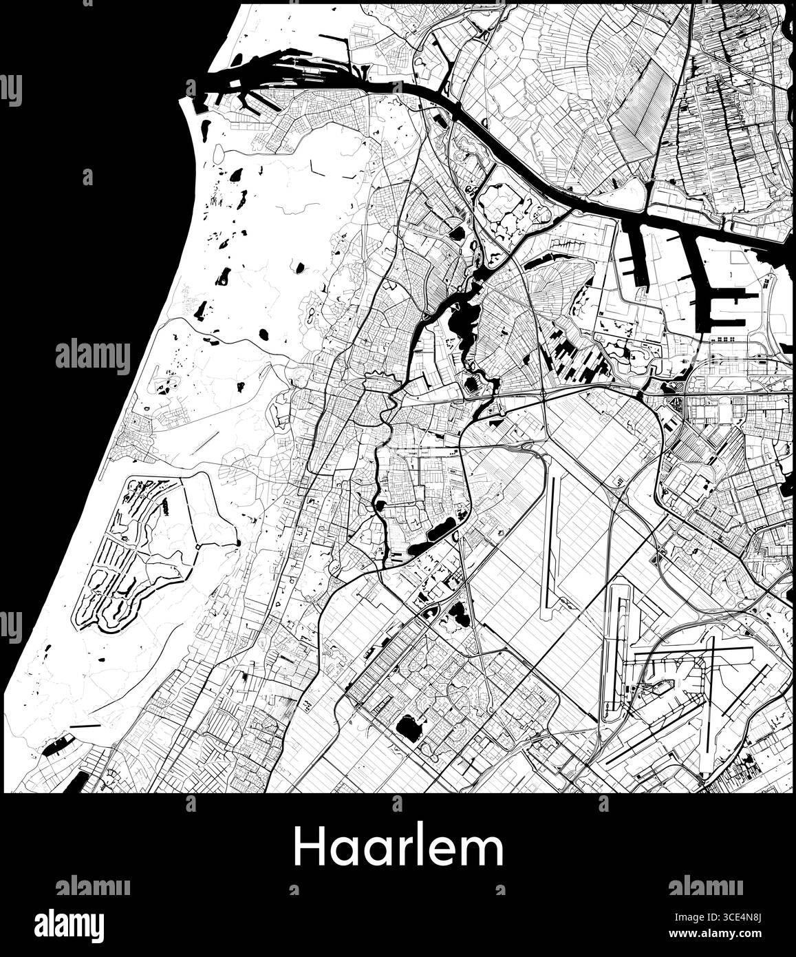 Map of haarlem Black and White Stock Photos & Images - Alamy