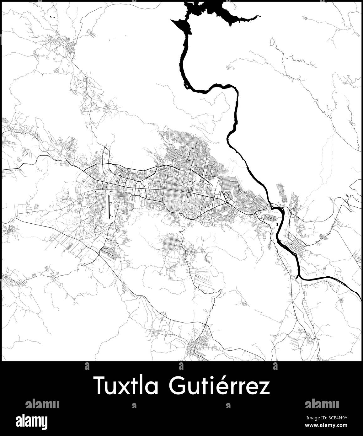 Tuxtla gutierrez mexico map Black and White Stock Photos & Images - Alamy