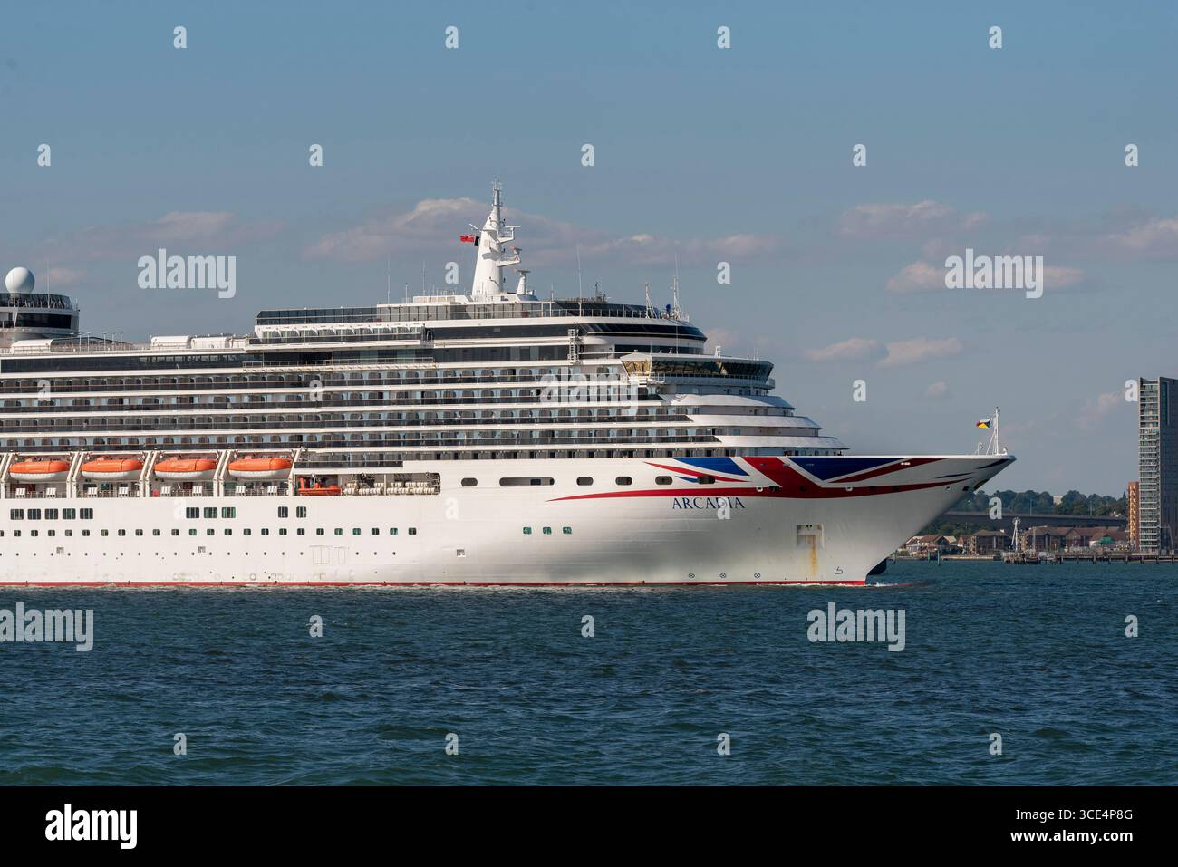 Southampton England UK. 14.07.2025. The cruise ship Arcadia heading ...