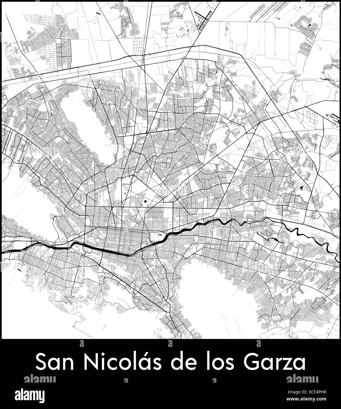 Vector map of garza vector vectors hi-res stock photography and images ...