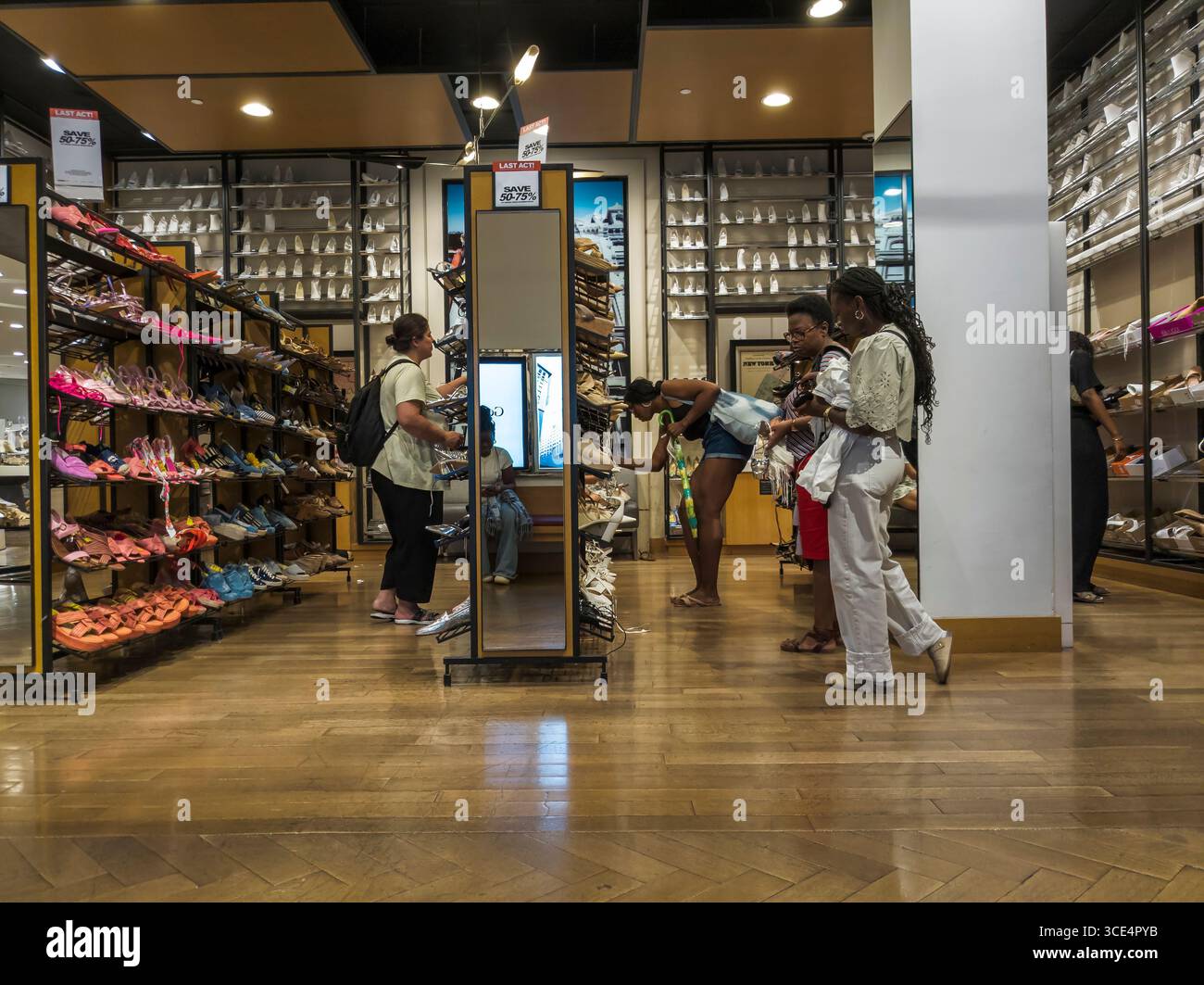 The "Last Act" discount section in the shoe department in the Macy's ...