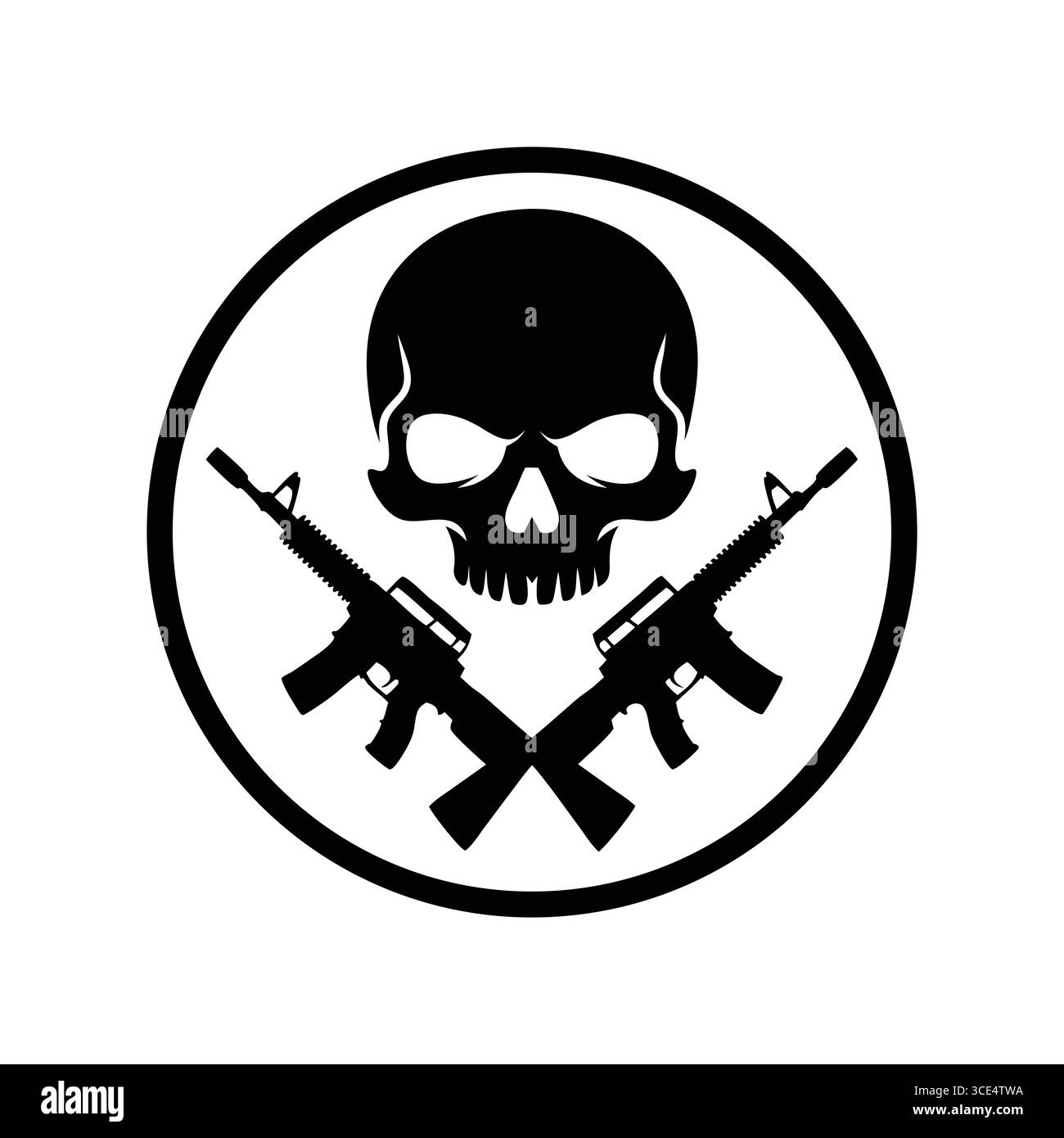 Firearms and Shooting Sports Symbol with Two Crossed Rifles Stock ...