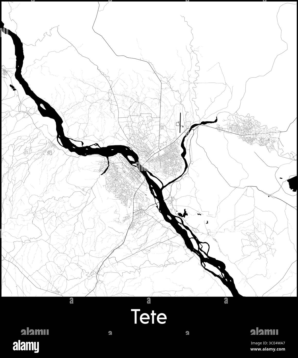 Tete city map hi-res stock photography and images - Alamy