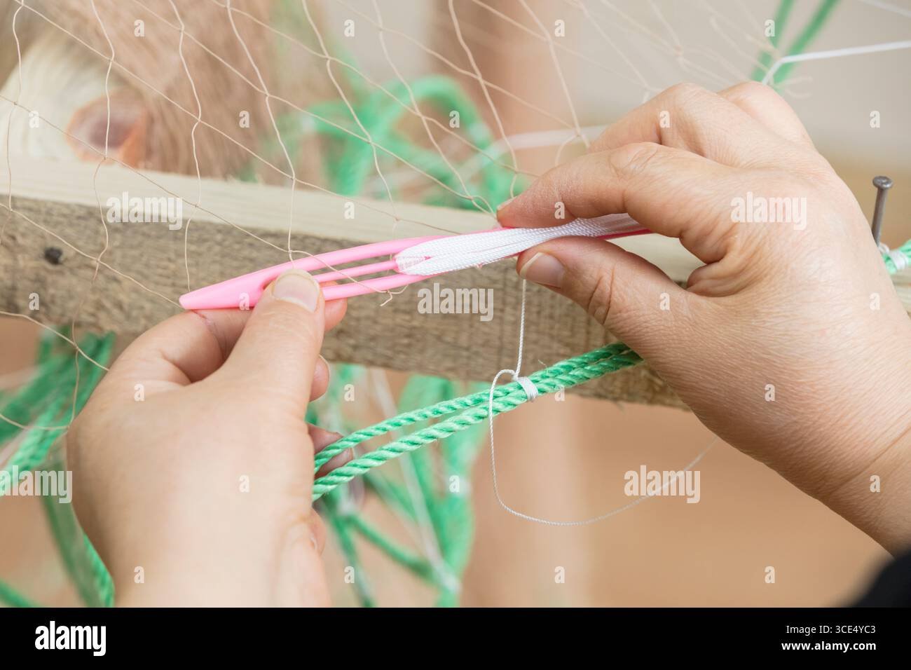 Knitting nets hi-res stock photography and images - Alamy