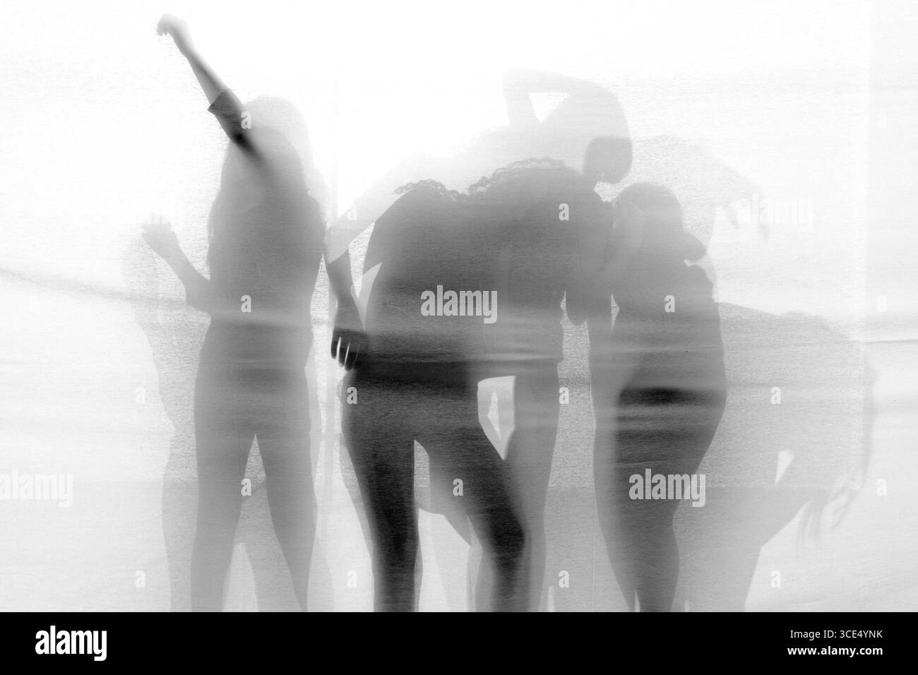 Group of contemporary dancers performing on stage Stock Photo - Alamy